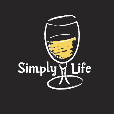 Simply Life White Wine Unisex Black Tees